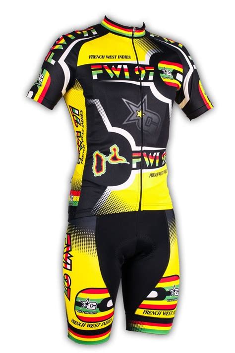 Fwi Guadeloupe Ensemble Cycliste En édition Limitée Tenue Cycliste Tenue De Velo Vêtements