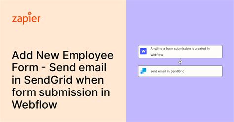 Anytime A Form Submission Is Created In Webflow Send Email In Sendgrid