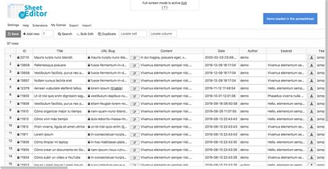 Wordpress Bulk Edit Advanced Custom Fields In Spreadsheet