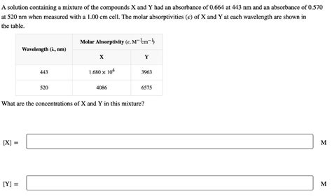 Solved A Solution Containing A Mixture Of The Compounds
