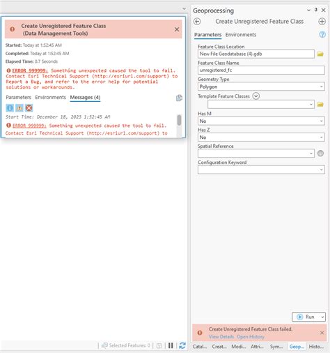 Create Unregistered Table Gp Tool — Clearer Error Esri Community