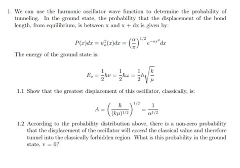Solved We Can Use The Harmonic Oscillator Wave Function Chegg Com