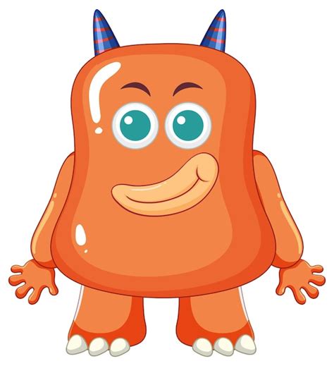 Adorabili Mostri Alieni Dei Cartoni Animati Con Corna Vettore Gratis