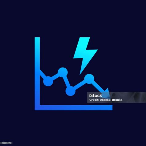 Power Consumption Decrease And Reduction Vector Icon Stock Illustration