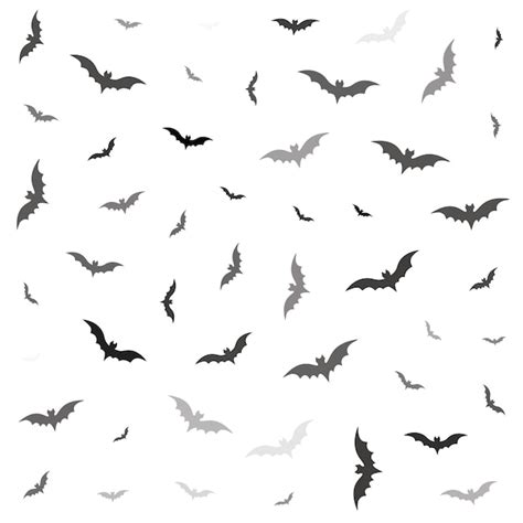 Premium Vector Monochrome Bat Pattern