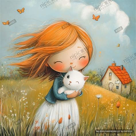 Ai创作图抱猫的小女孩 抱着猫咪的小女孩 抱着猫的小女生 手绘抱着猫的小女生 猫咪女孩装饰画 小女孩儿插 抱着猫咪的女孩 唯美小女孩插画 抱猫咪的女孩 唯美儿童插画 小女孩插画小场景 治愈系儿
