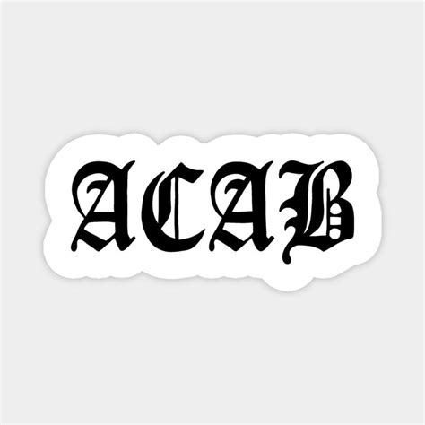Acab Magnet Acab Movies Tv Shows Art And More 2 Sizes Available
