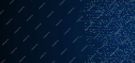 Premium Vector Digital Technology Background Digital Data Dots Blue Pattern Pixel Background