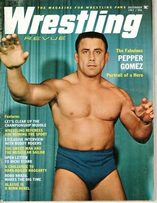 Wrestling Revue December 1961 Buddy Rogers Pepper Gomez Vittorio Apollo