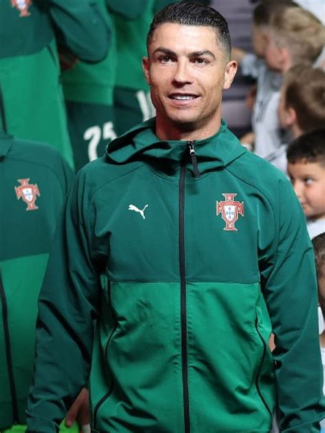 Cristiano Ronaldo Portugal Green Hooded Jacket Sporty Edge