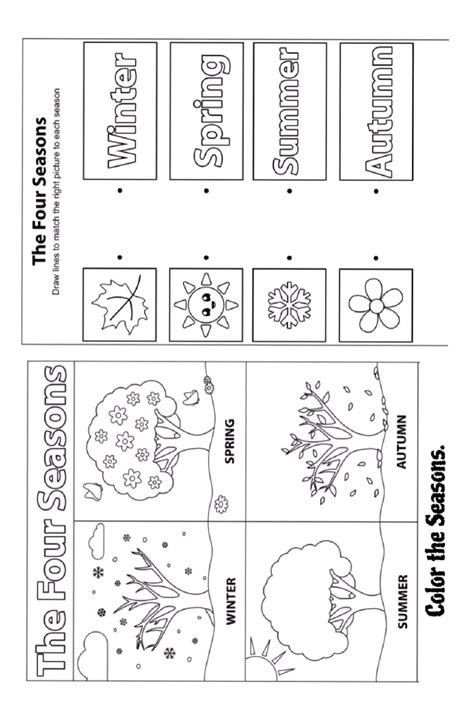 The Seasons Las Estaciones Estaciones Del Tiempo Ingles Basico