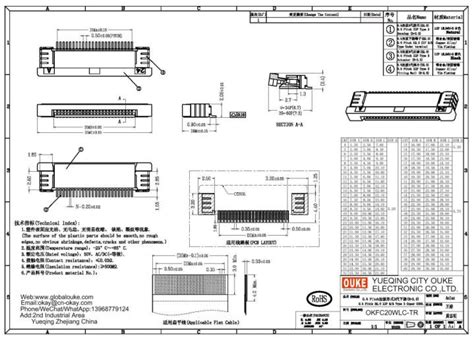 China 20 Pin Fpc Connector Manufacturers Suppliers Factory Pricelist Ouke