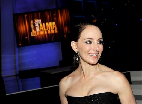 Madeleine Stowe Busty Wearing A Strapless Black Dress At 2012 Nclr Alma