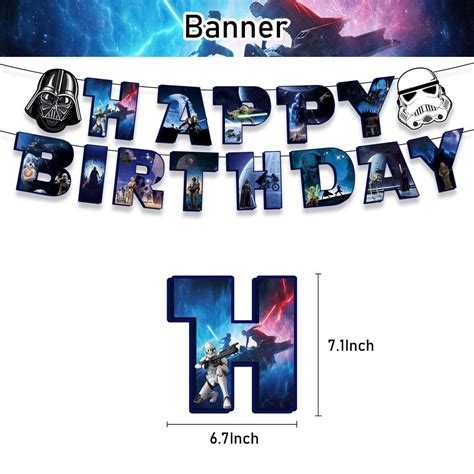 Beautiful Star Wars Birthday Theme Set B Happy Birthday Banner Big