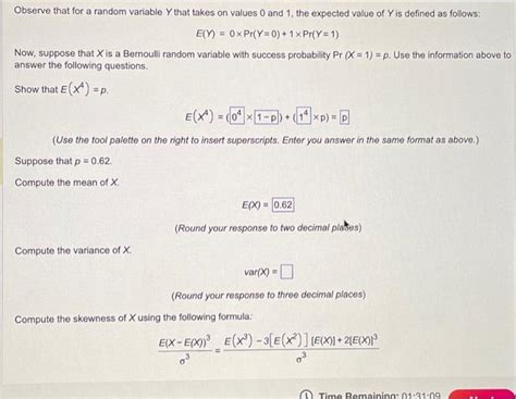 Solved Observe That For A Random Variable Y That Takes On Chegg