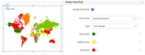 Map Color Range Rule Bold Reports JavaScript