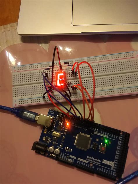 wired up a seven segment display r arduinoprojects