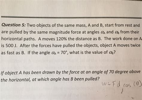 Solved Two Objects Of The Same Mass A And B Start From