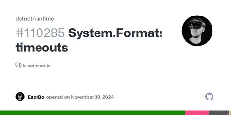 system formats nrbf tests timeouts · issue 110285 · dotnet runtime
