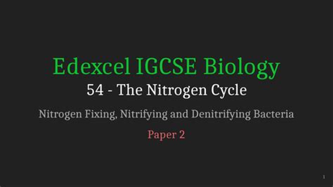 Edexcel Igcse Biology Lecture 54 The Nitrogen Cycle Teaching Resources