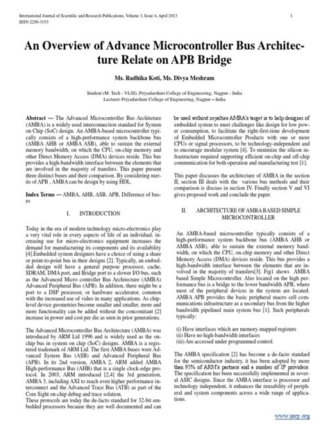 amba bus protocol pdf central processing unit integrated circuit