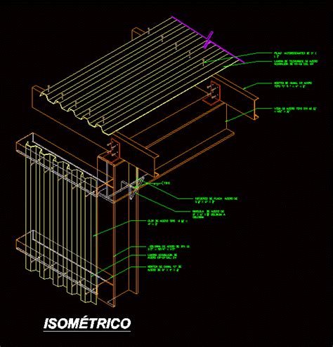 Isometric Detail Wall Anchor And Connections And Cover DWG Detail For AutoCAD Designs CAD