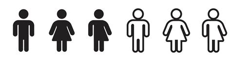 Man And Woman Icon Stickman Toilet Door 48721328 Vector Art At Vecteezy