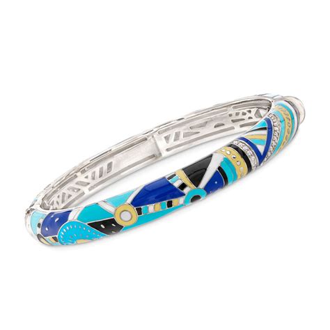 Belle Etoile Constellations Nairobi Turquoise Blue Enamel Bangle