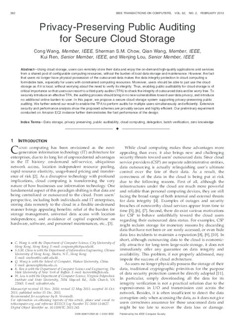 Privacy Preserving Public Auditing For Secure Cloud Storage