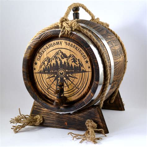 ᐉ Дубова бочка подарункова для витримки алкогольних безалкогольних напоїв 5 л • Краща ціна в