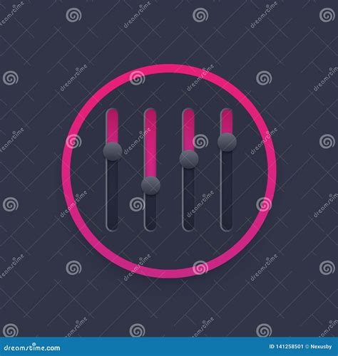 Slider Bar Vector Ui Element Stock Vector Illustration Of Production Alinement