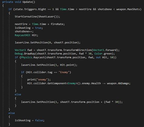 Player Combat Shooting With Raycasts Degree Game Project Blog