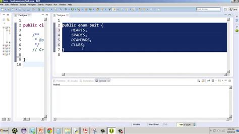 code an oop card game the card class and enum type youtube