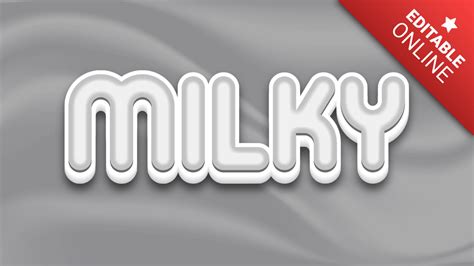 Milky Text Effect Font Generator