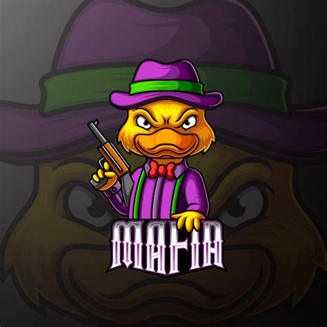 Premium Vector Duck Mafia Mascot E Sport Logo Design