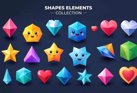 Premium Photo Collection Set Of Shapes Elements