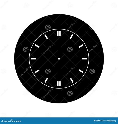 Clock Face Blank Isolated On White Background Stock Vector