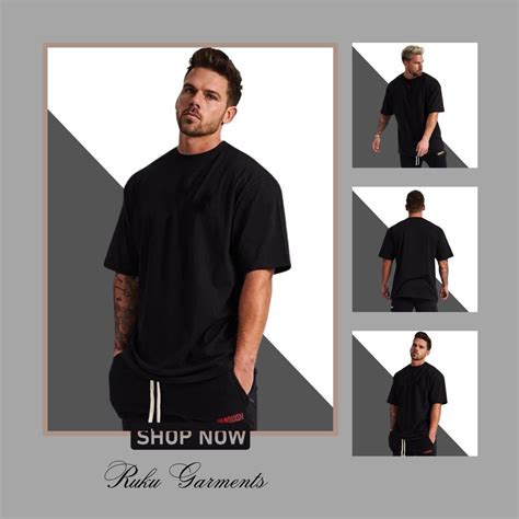 Ruku Garments Men Over Size T Shirt Middle Sleeve Solid Color Loose