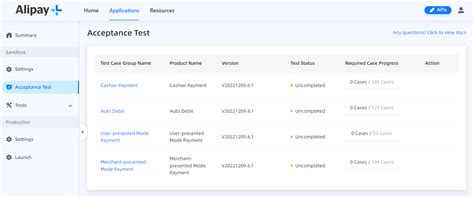 Conduct Sandbox Acceptance Testing Alipay Developer Center User Guide Alipay Docs