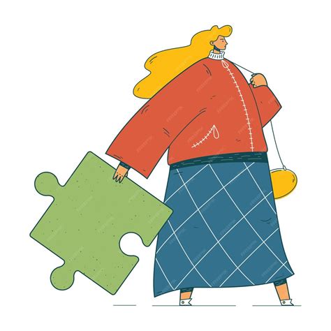 Premium Vector Business Woman Solving Problem