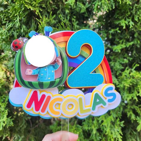 Coco Melon Cake Topper Coco Melon Shaker Topper Coco Melon Cake Shaker Topper Etsy Uk