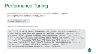 ModSecurity And NGINX Tuning The OWASP Core Rule Set PPTX