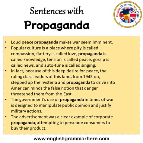 Sentences With Propaganda Propaganda In A Sentence In English Sentences For Propaganda