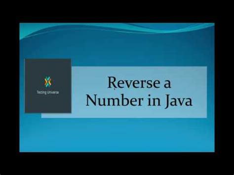 Program To Reverse A Number In Java Program To Reverse A Number In