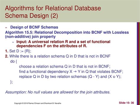 Ppt Chapter 15 Relational Database Design Algorithms And Further