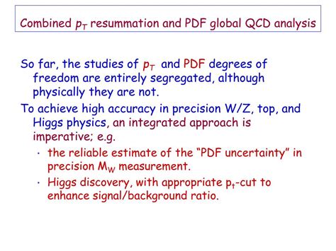 PPT Advances In Global QCD Analysis And Impact On LHC Phenomenology PowerPoint Presentation