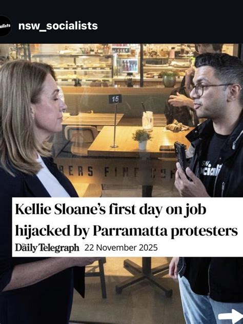 Pro Palestine Activists Socialists Heckle Kellie Sloane Daily Telegraph