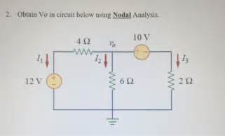 solved obtain v o in circuit below using nodal analysis