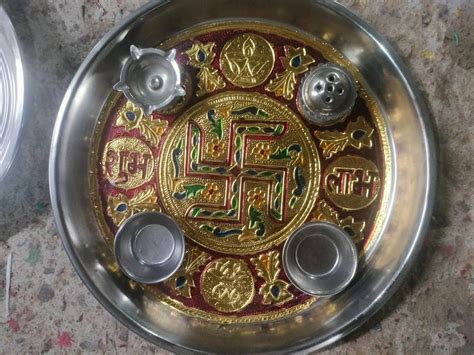 4 Bartan 12 Inch Pooja Thali Set At ₹ 80set Jaipur Id 16762444630