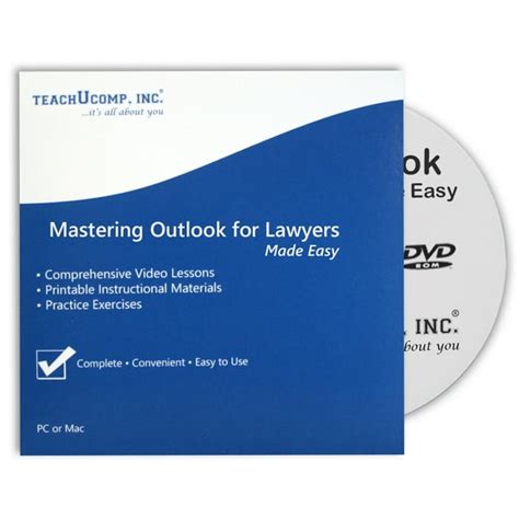 Learn Outlook 2019 And 365 For Lawyers Dvd Rom Training Video Tutorial Course A Software